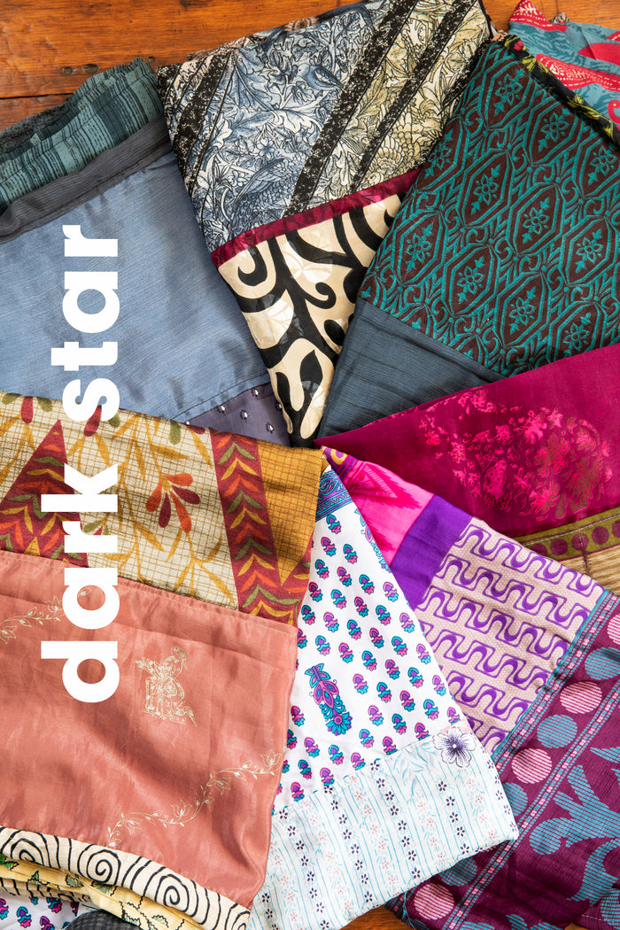 Patchwork Sari Silk Prairie Skirt | Bohemian Silk Skirt · Mexicali Blues