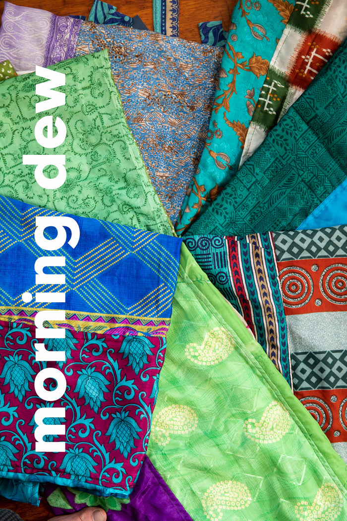 Patchwork Sari Silk Prairie Skirt | Bohemian Silk Skirt · Mexicali Blues