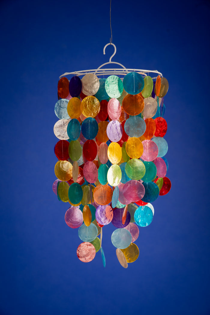 Capiz Shell Lamp | Coastal Decor Chandelier · Mexicali Blues