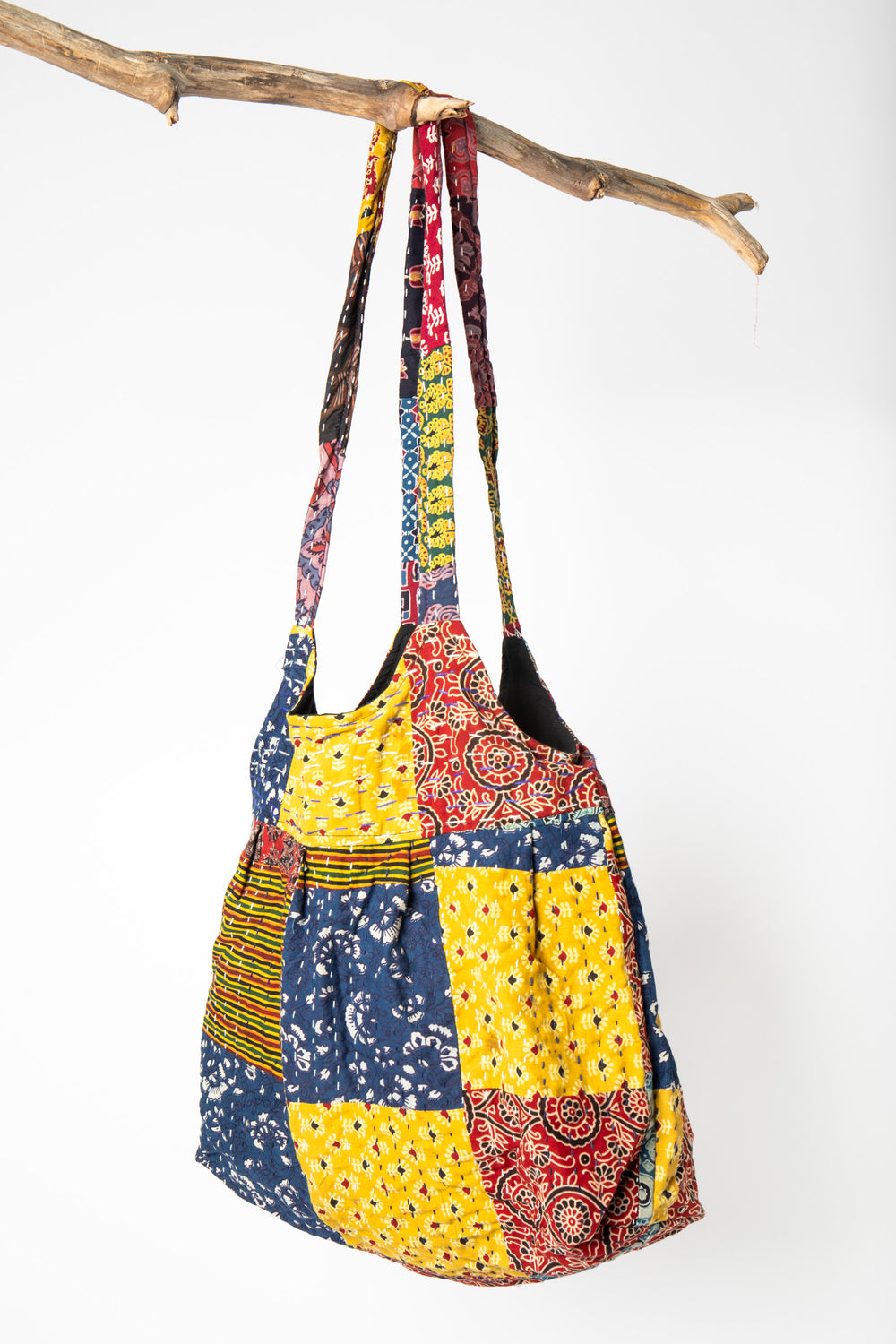 Recycled Kantha Patchwork Beach Bag | Block Print Patchwork Tote ...