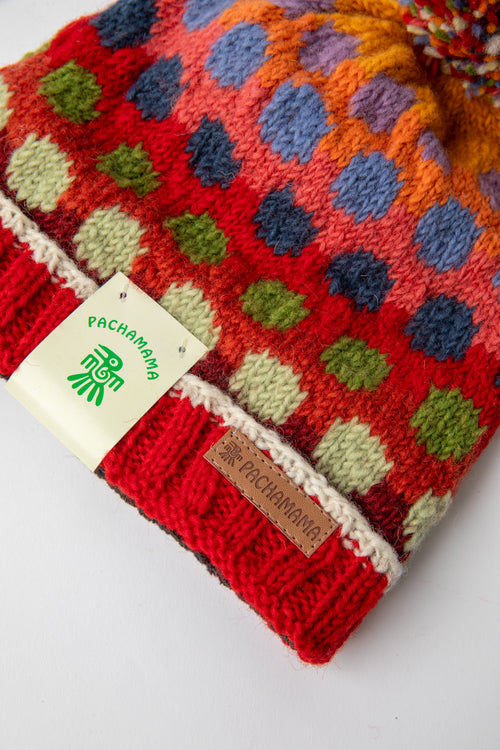 Stripes Handmade Wool Hat | Polka Dot Wool Beanie · Mexicali Blues