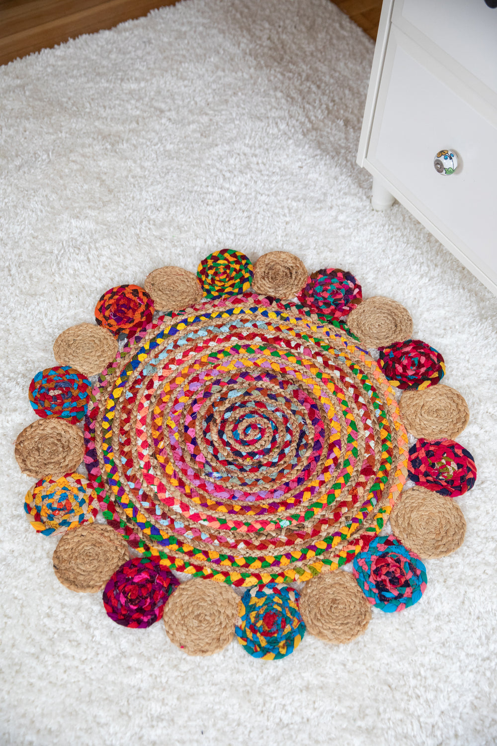 Braided Jute Rag Rug · Mexicali Blues
