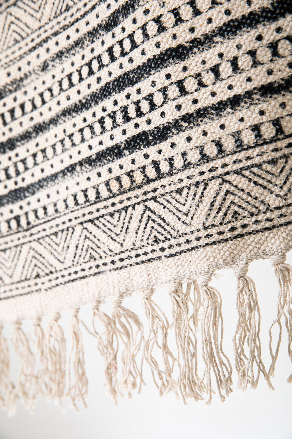 Dhurrie Woven Block Print Rug · Mexicali Blues