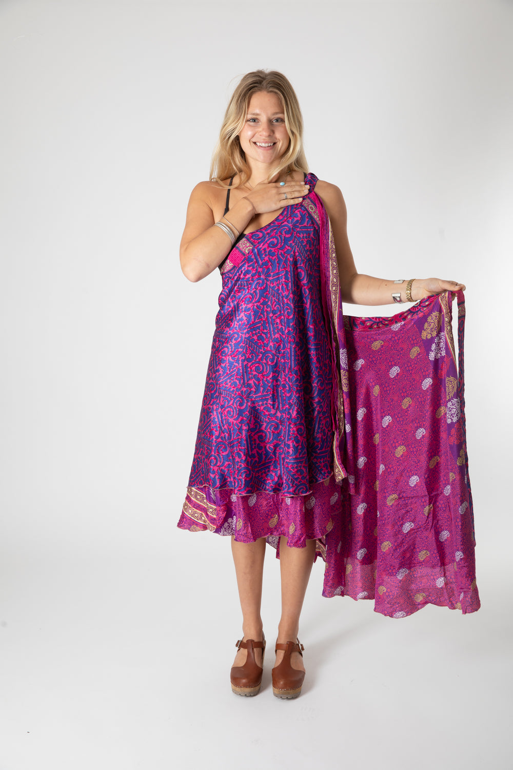 Magic Wrap Skirt Styling Inanna Halter Dress · Mexicali Blues