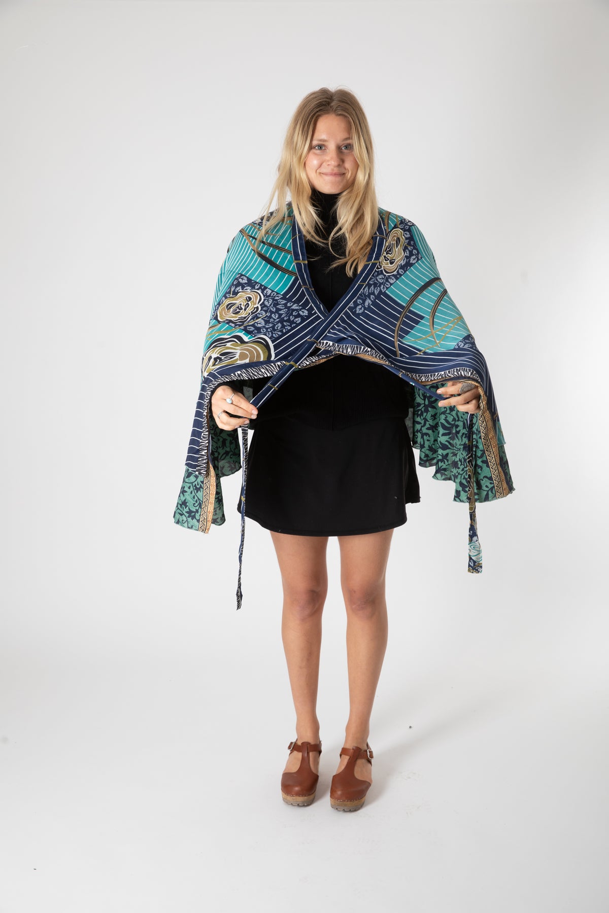 Magic Wrap Skirt Styling Boho Shrug Cardigan · Mexicali Blues