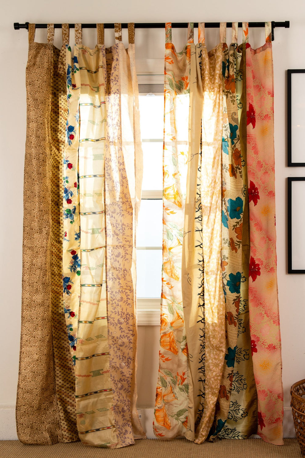Recycled Silk Panel Curtain | Colorful Curtains · Mexicali Blues