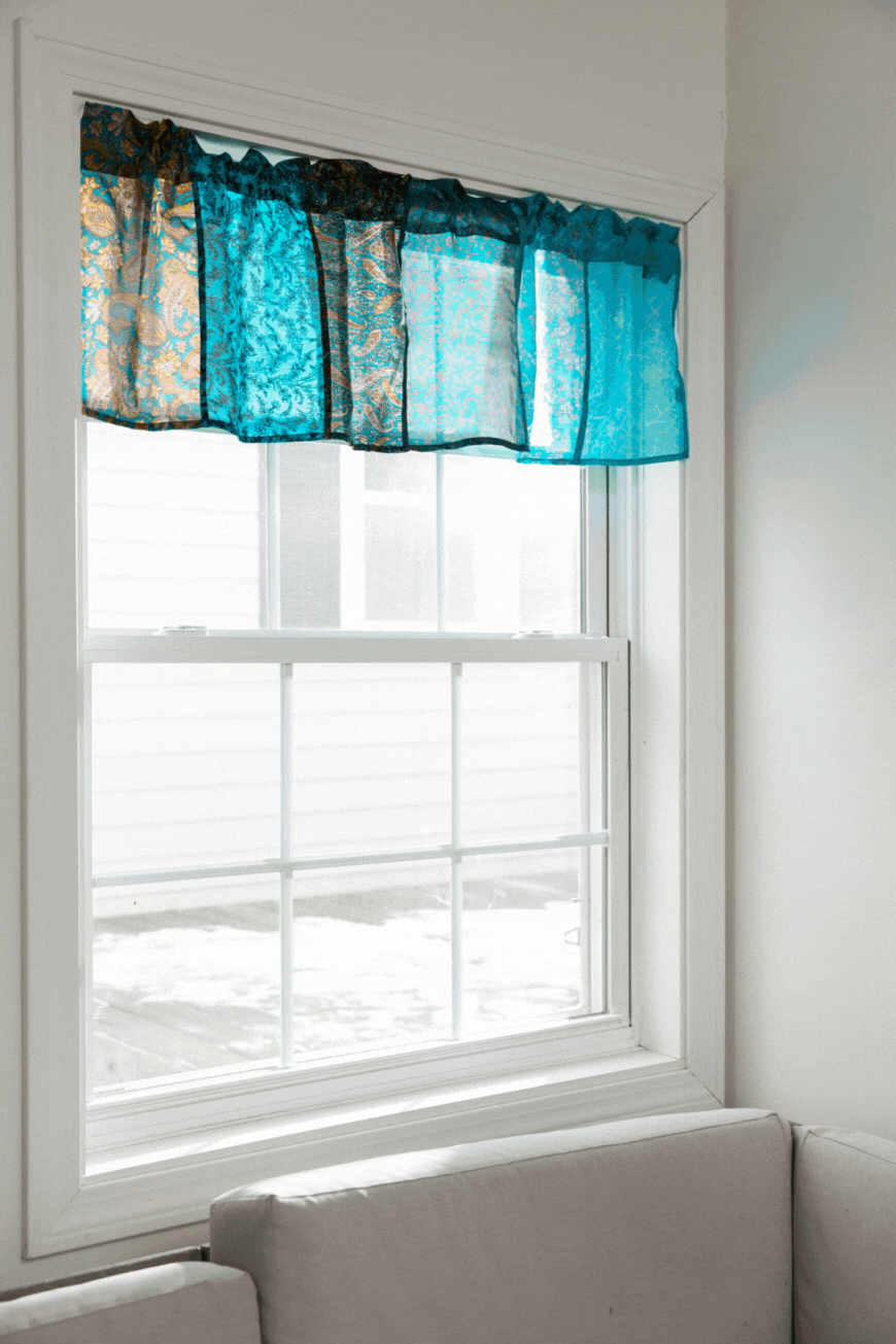 Recycled Patchwork Sari Valance · Mexicali Blues