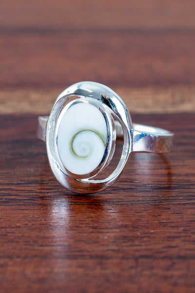 Oval Shiva Eye Sterling Ring · Mexicali Blues