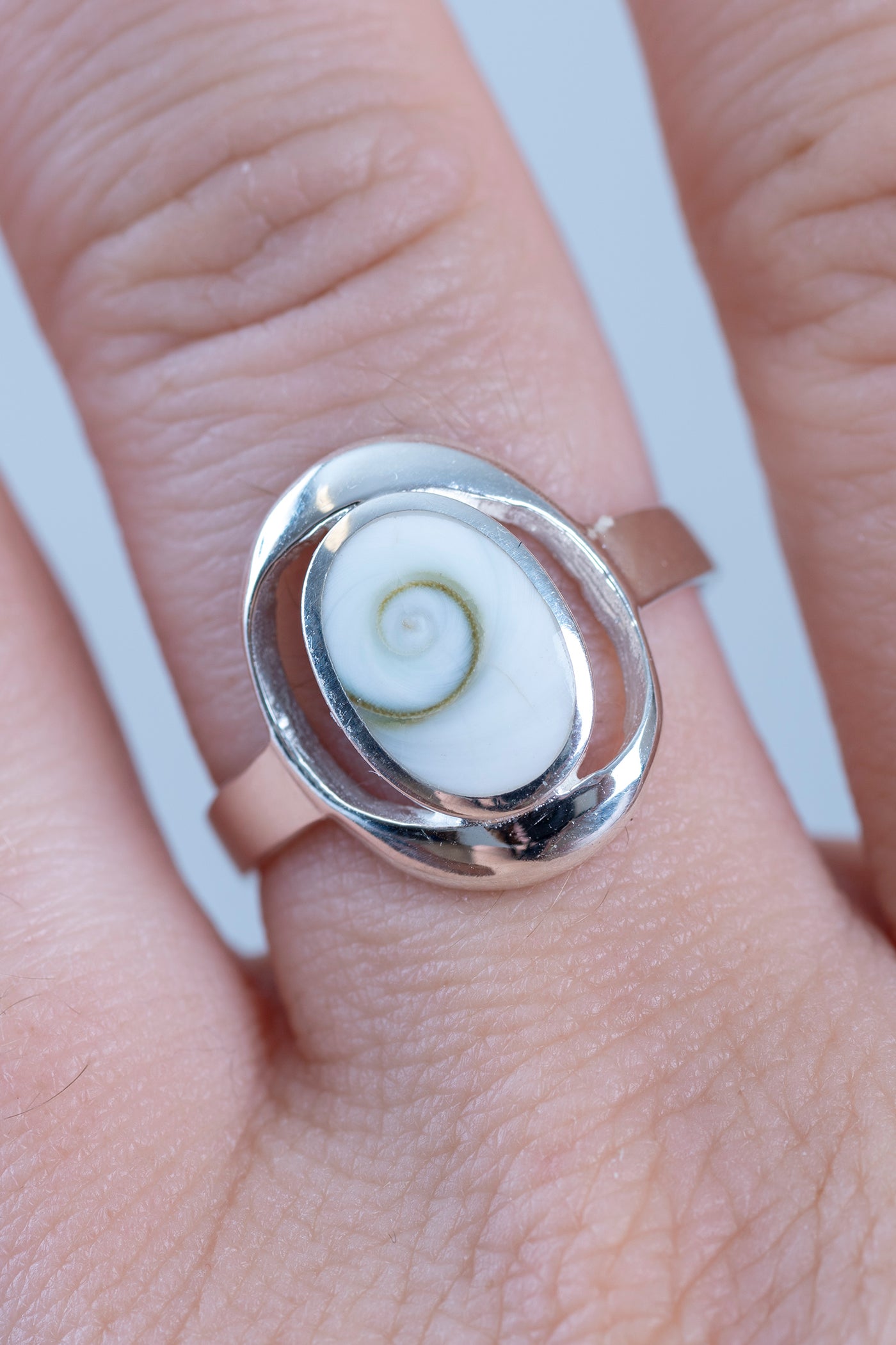 Oval Shiva Eye Sterling Ring · Mexicali Blues