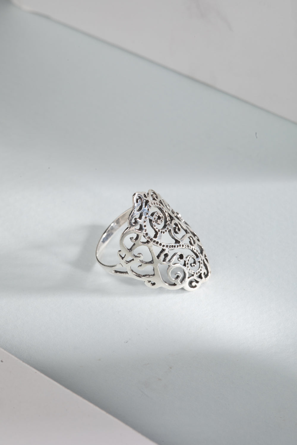 Fancy Curl Sterling Ring · Mexicali Blues