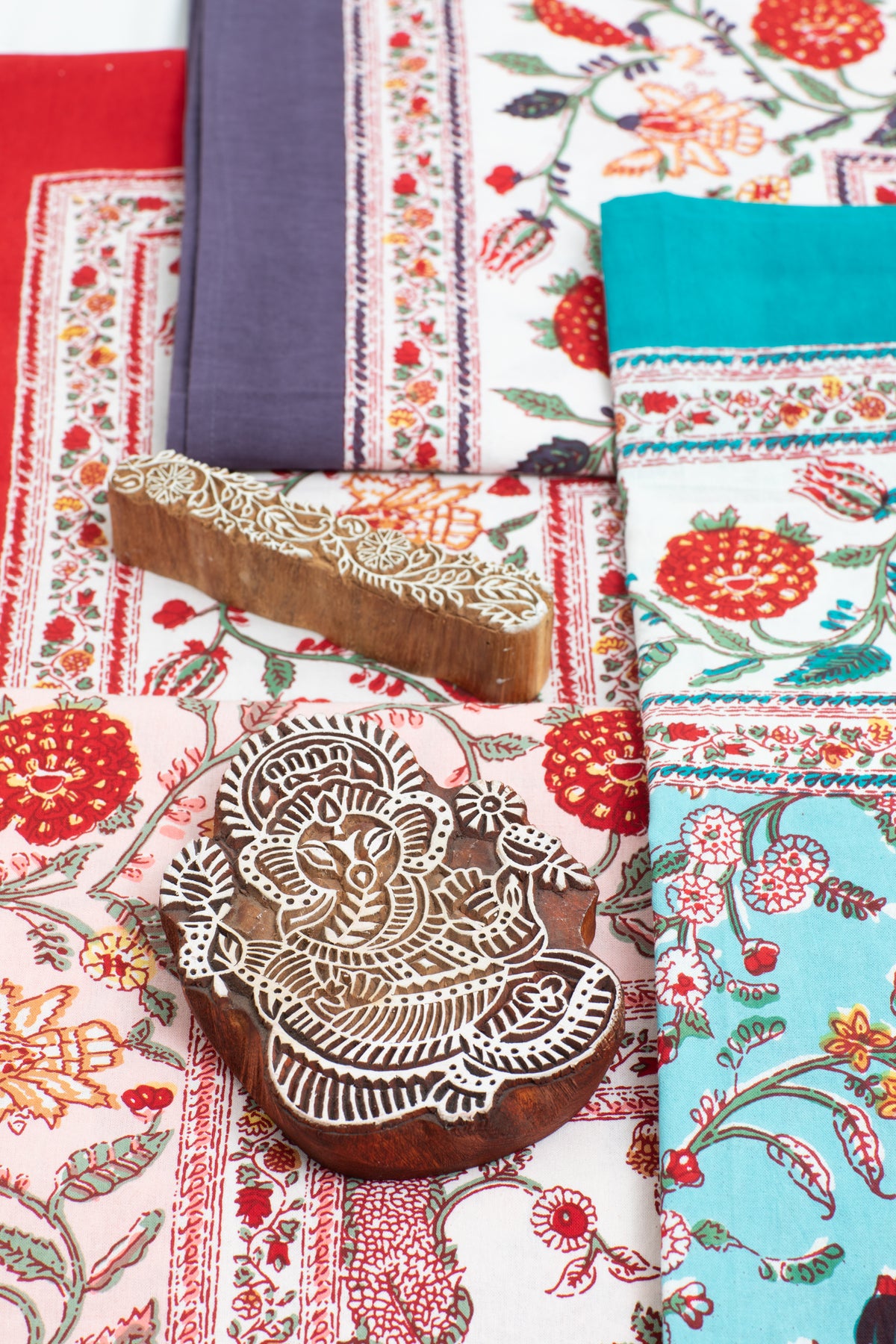 Flower Festival Provincial Block Print Tapestry · Mexicali Blues