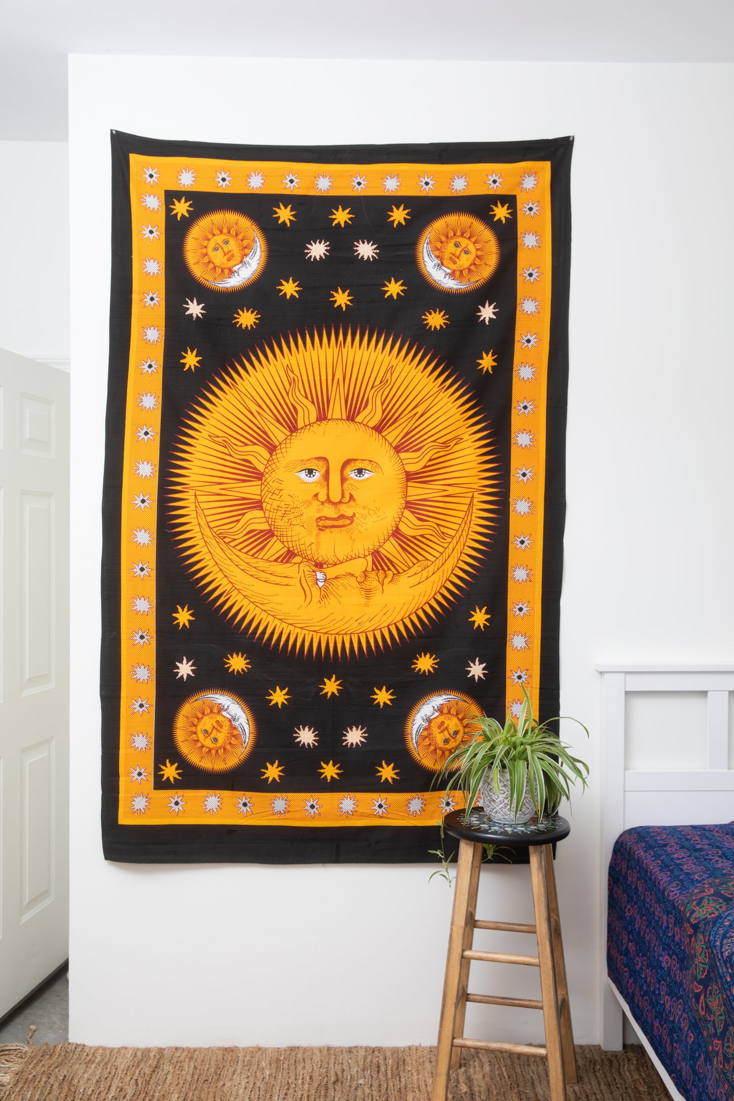 Celestial Sun And Moon Tapestry
