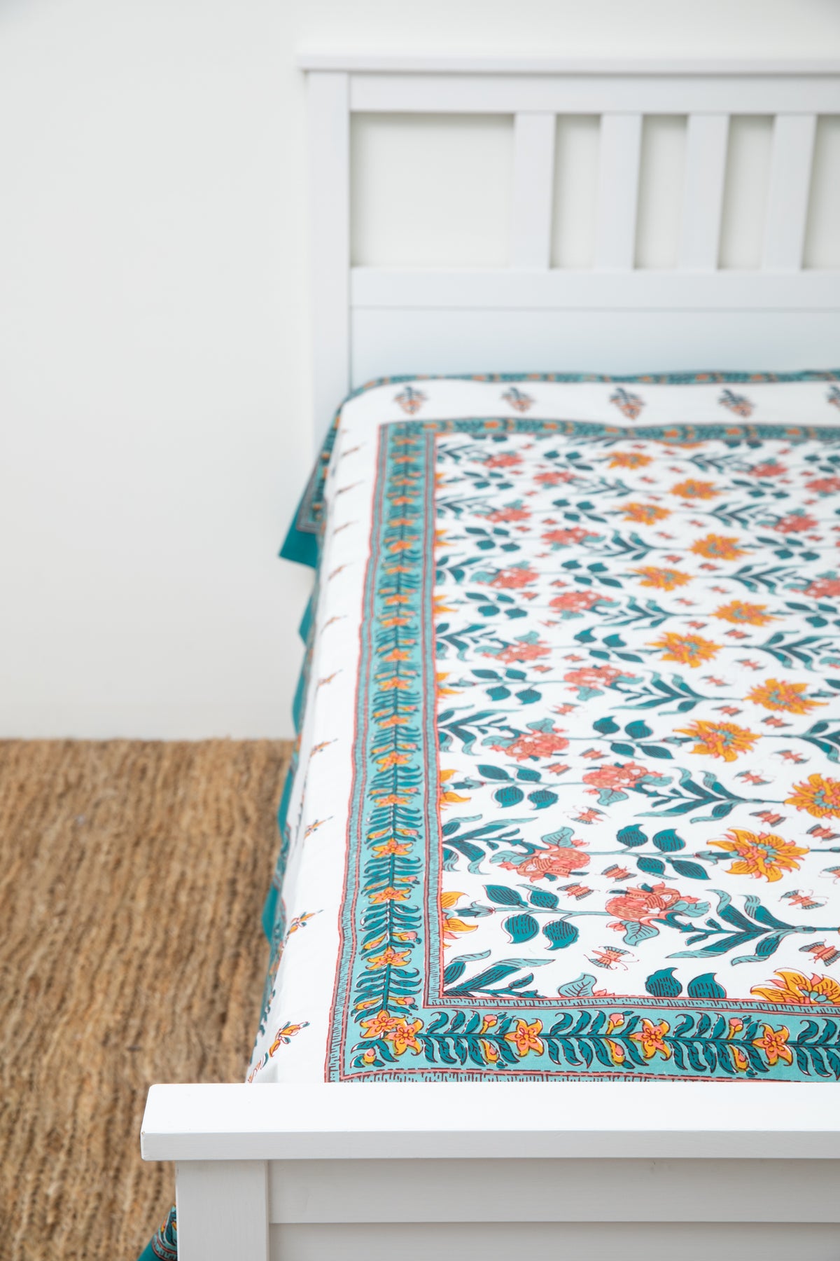Hand Printed India Tapestry | Floral Block Print Tapestry · Mexicali Blues