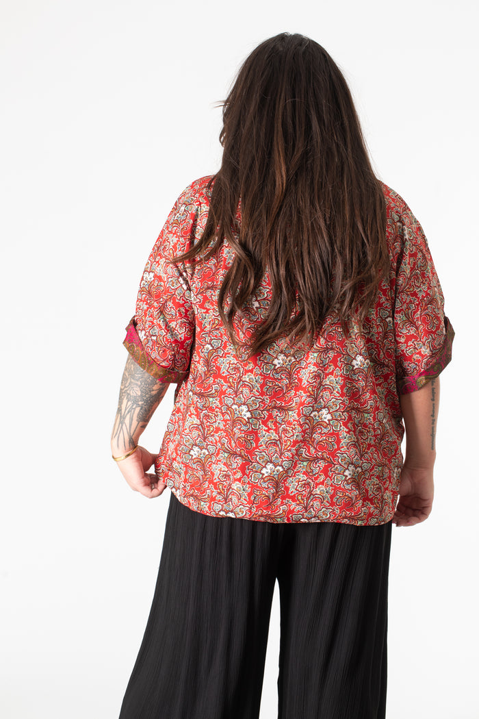 Sari Inspired Reversible Butterfly Top · Mexicali Blues