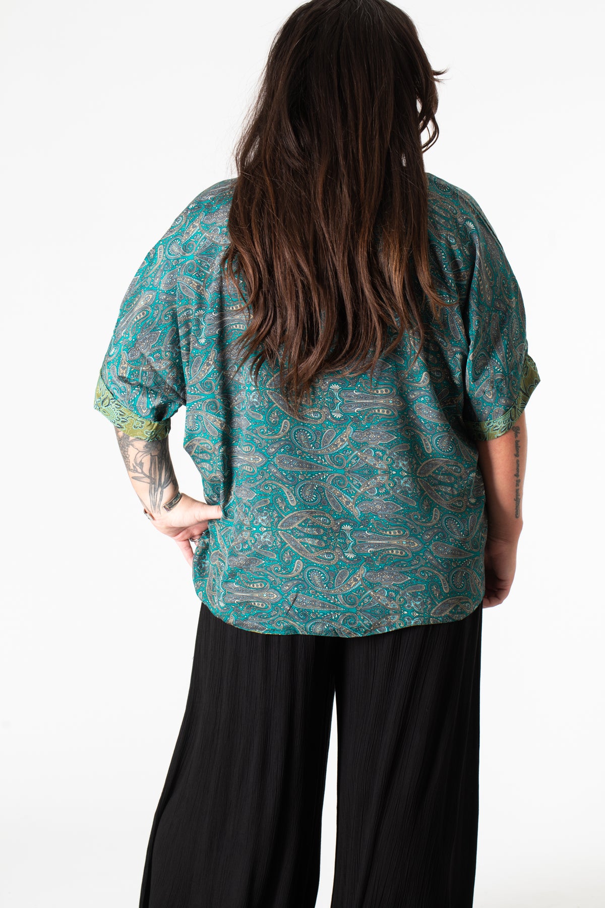 Sari Inspired Reversible Butterfly Top · Mexicali Blues